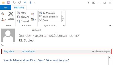 Outlook Add Ins