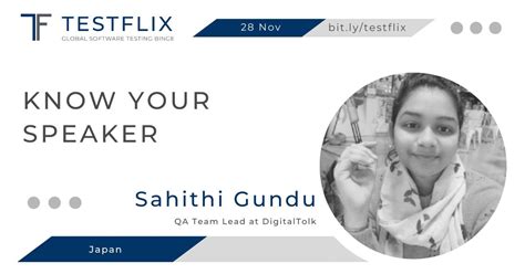Sahithi Gundu On Linkedin Testflix Testing Testingconference Softwaretesting Conference