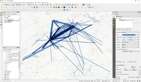 Flow Maps In Qgis No Plugins Needed Free And Open Source Gis Ramblings