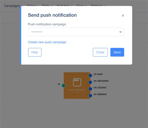 Module Guide Push Notification Action Documentation