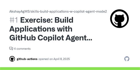 Exercise Build Applications With Github Copilot Agent Mode · Issue 1