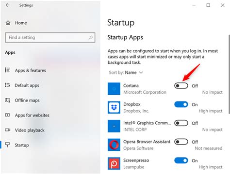 How To Change Windows 10 Startup Programs From Settings