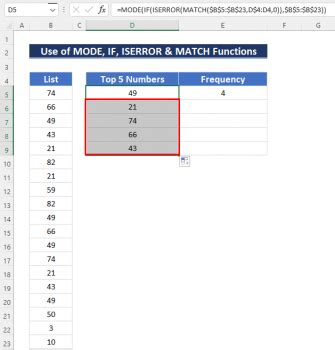 How To Find Most Frequent Numbers In Excel Methods