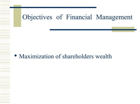 Financial Management Module Ppt