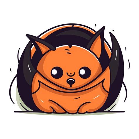 Premium Vector Cute Cartoon Cat In Halloween Costume Vector Illustration