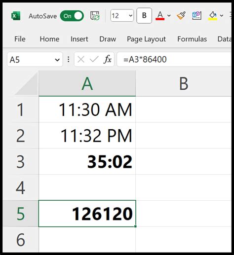 How To Convert Time Value Into Seconds In Excel Formula