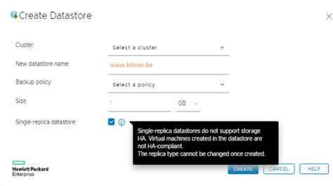 Hpe Simplivity 4 1 0 Single Replica Creation Bitcon Smart It Solutions