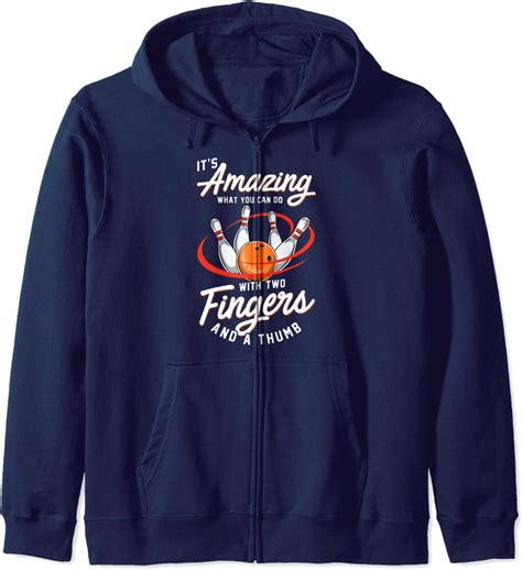 Bowling Sex Joke Inspired Shocker Related Two Fingers And Th Zip Hoodie