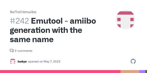 Emutool Amiibo Generation With The Same Name Issue XorTroll Emuiibo GitHub