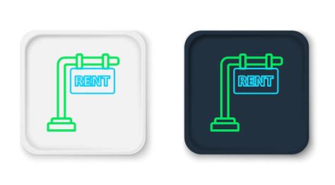 흰색 배경에 격리 된 텍스트 대여 아이콘이있는 줄 매달려 기호 임대용 텍스트가 있는 간판 다채로운 개요 개념 벡터 개념에 대한 스톡 벡터 아트 및 기타 이미지 Istock
