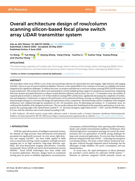 Pdf Overall Architecture Design Of Rowcolumn Scanning Silicon Based Focal Plane Switch Array