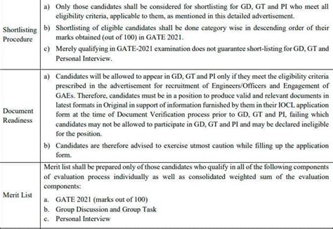 Iocl Recruitment Through Gate 2024 Dates Notification Application