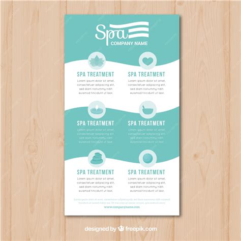 스파 센터 포스터 템플릿 무료 벡터