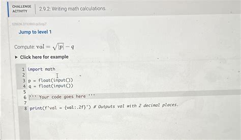 solved challengeactivity2 9 2 writing math