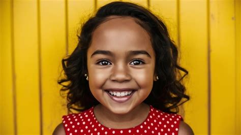 Premium Photo Little African American Girls Portrait Isolated On