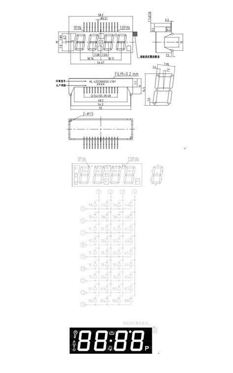 Factory Offer Customized 7 Segment High Brightness Full Color Home Kitchen Led Display Screen