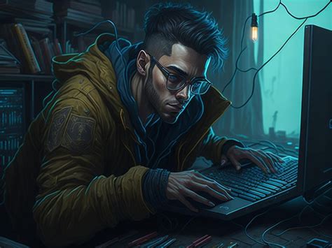 Premium Ai Image Smart Male It Programer Working On Desktop Computer