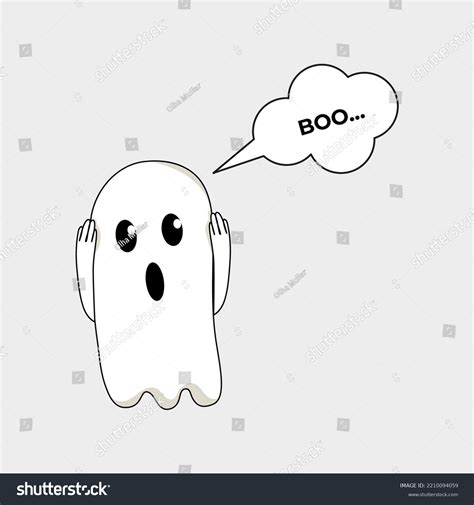 Vector Illustration Cute Ghost Flat Style Stock Vector Royalty Free 2210094059 Shutterstock
