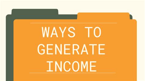 ways to generate income easy methods