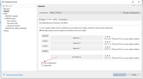 ccs msp430fr5994 creating fram section that is not erased by the debugger msp low power