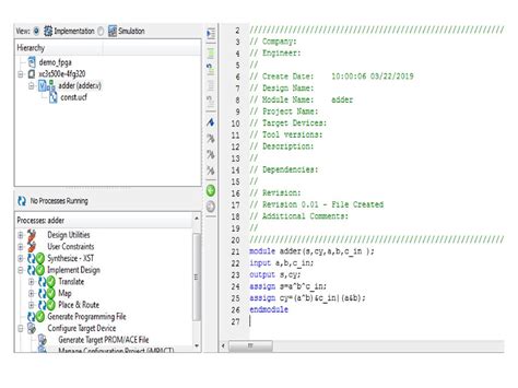 Implementation Of Full Adder Using Spartan 3e Fpga Ppt Download
