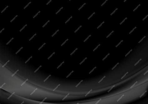 Premium Vector Dark Black Smooth Waves Background
