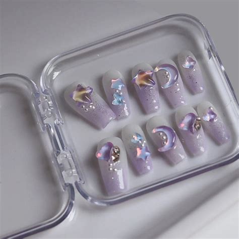 Накладные ногти ручная работа 10 шт Инструментарий многоразовые купить с доставкой по