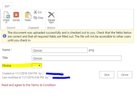 sharepoint server how to validate the checkbox if not ticket