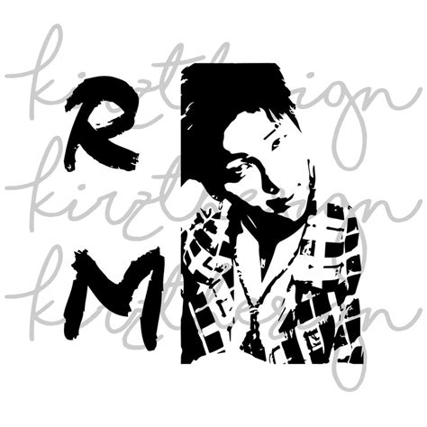 Bts Rm Stencil Svg Png Ai Digital Download Cut File Etsy