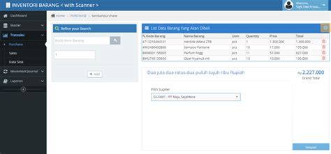 Aplikasi Sistem Inventory Barang Menggunakan Barcode Scanner Berbasis