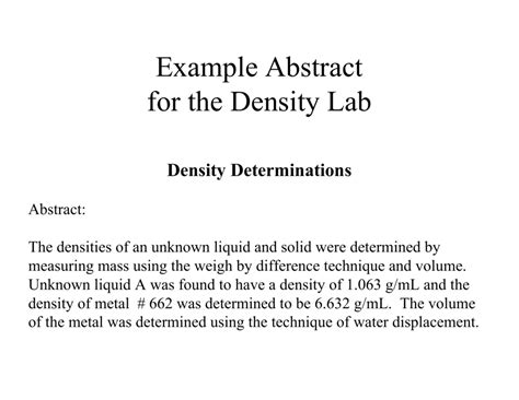 How To Write An Abstract For A Lab Report In Psychology