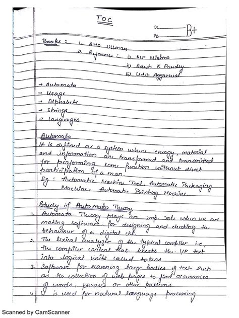Toc Unit 1 And Unit 2 Pdf