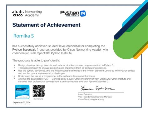 Python Certification Learning Cisconetworkingacademy Romika