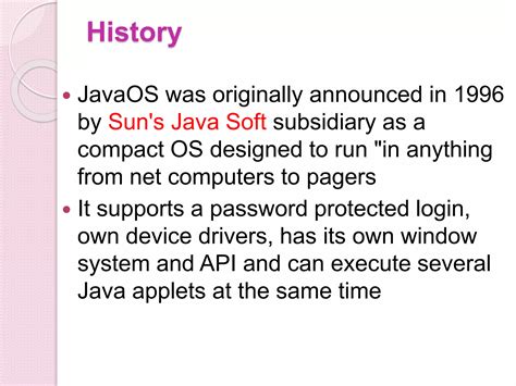 Java Operating System Ppt