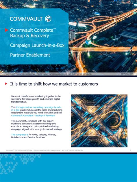 Commvault Complete Tm Backup And Recovery Campaign Launch In A Box Pdf Cloud Computing Backup