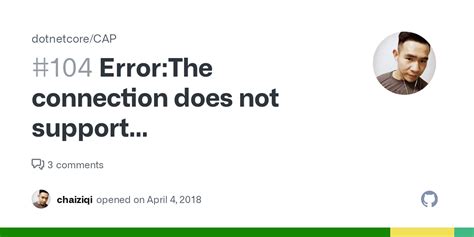 Errorthe Connection Does Not Support Multipleactiveresultsets · Issue 104 · Dotnetcorecap