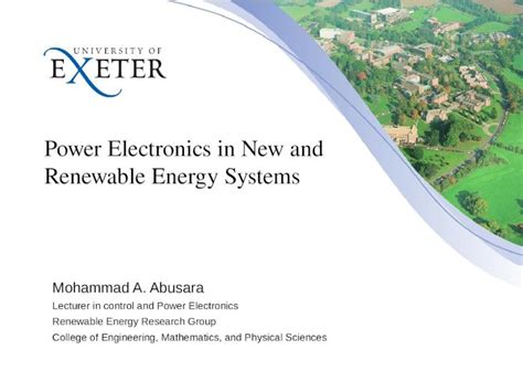 Pptx Power Electronics In New And Renewable Energy Systems Dokumentips