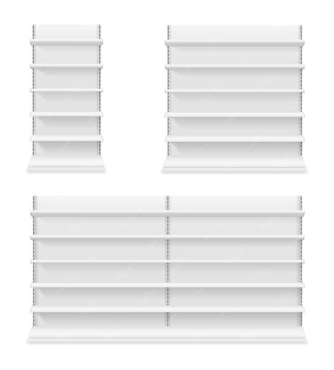 Premium Vector Shelving Rack For Store Trading Empty Template