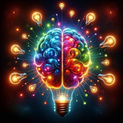 Premium Ai Image A Creative Representation Of A Lightbulb Moment Or An Illuminated Brain