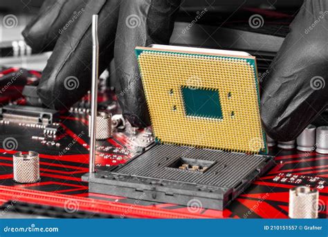 Installation Of A Computer Cooler Processorinstalling Black Cooler Fan