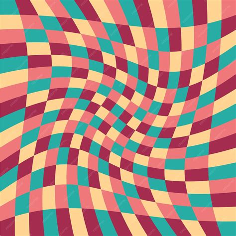 Premium Vector Multicolored Twisted Checkered Pattern