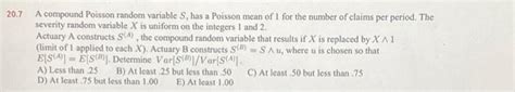 207 A Compound Poisson Random Variable S Has A