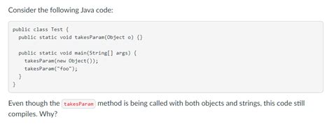 Solved Consider The Following Java Code Public Class Test