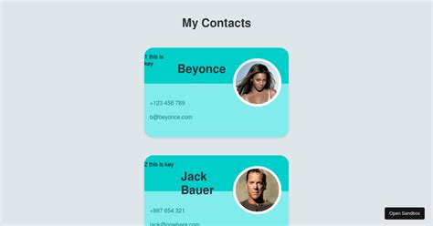 Mapping Components Codesandbox