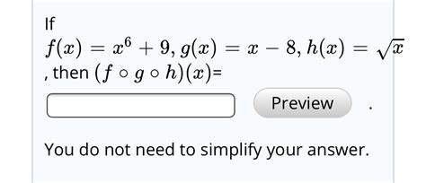 answered if f x x° 9 g x x 8 h x ve… bartleby