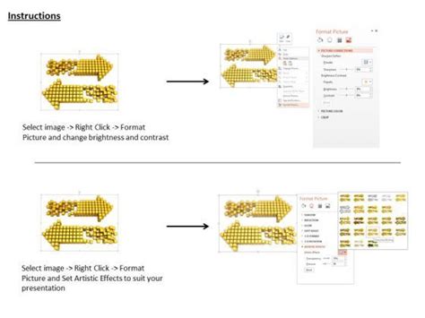 Stock Photo Two Arrows Showing Opposite Directions PowerPoint Slide