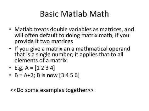 Matlab Its Good Variables Doubles Numbers String Text