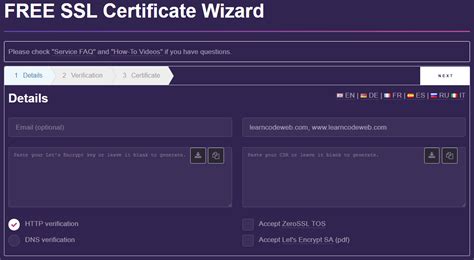 How To Create A Free Ssl Using Lets Encrypt Zerossl