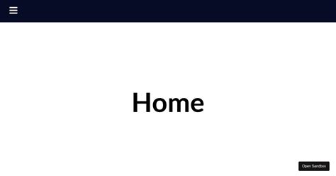 React Sidebar Navigation Menu Codesandbox