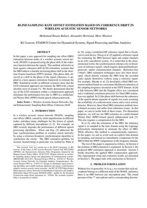 pdf blind sampling rate offset estimation based on coherence in wireless acoustic sensor networks
